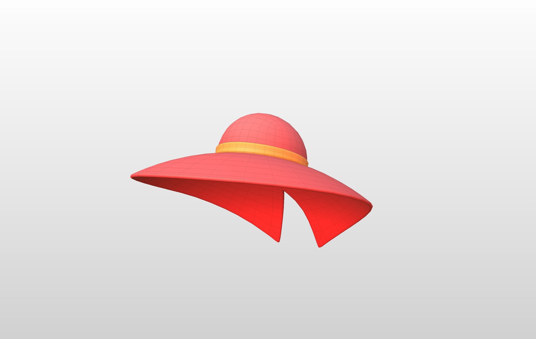 3D Hat001 Red Sun Hat - TurboSquid 1965603