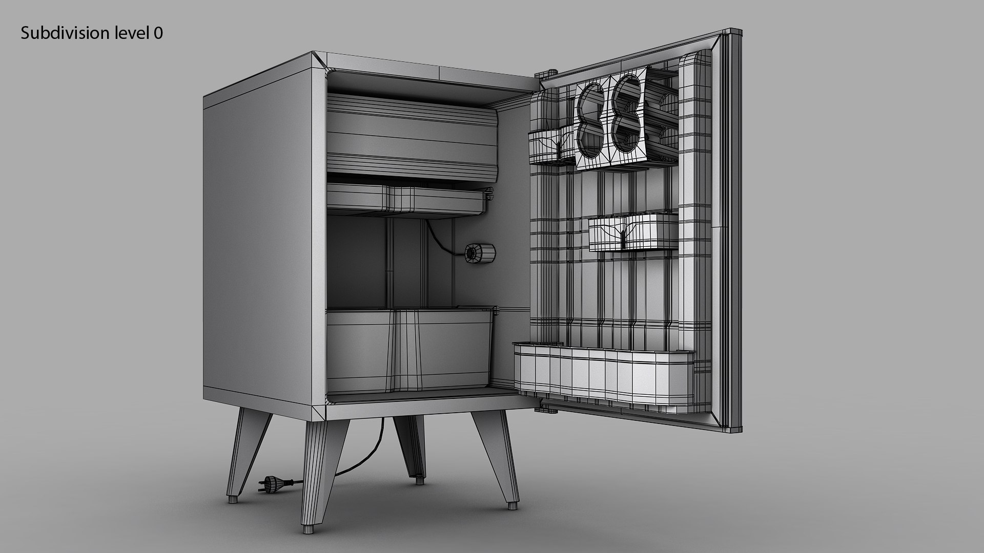 Retro Mini Fridge 3D Model - TurboSquid 1476980