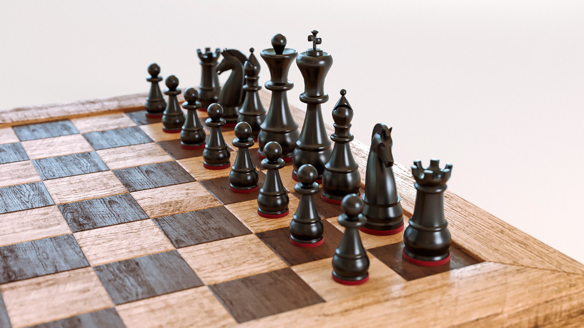 3D Wooden Chess Set Model - TurboSquid 2318983