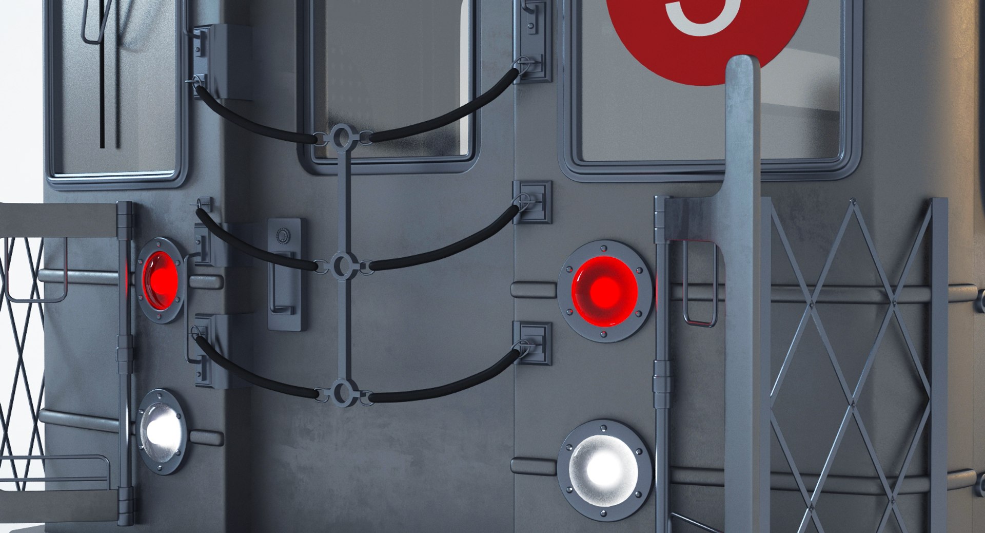 new york r62 subway train 3d model