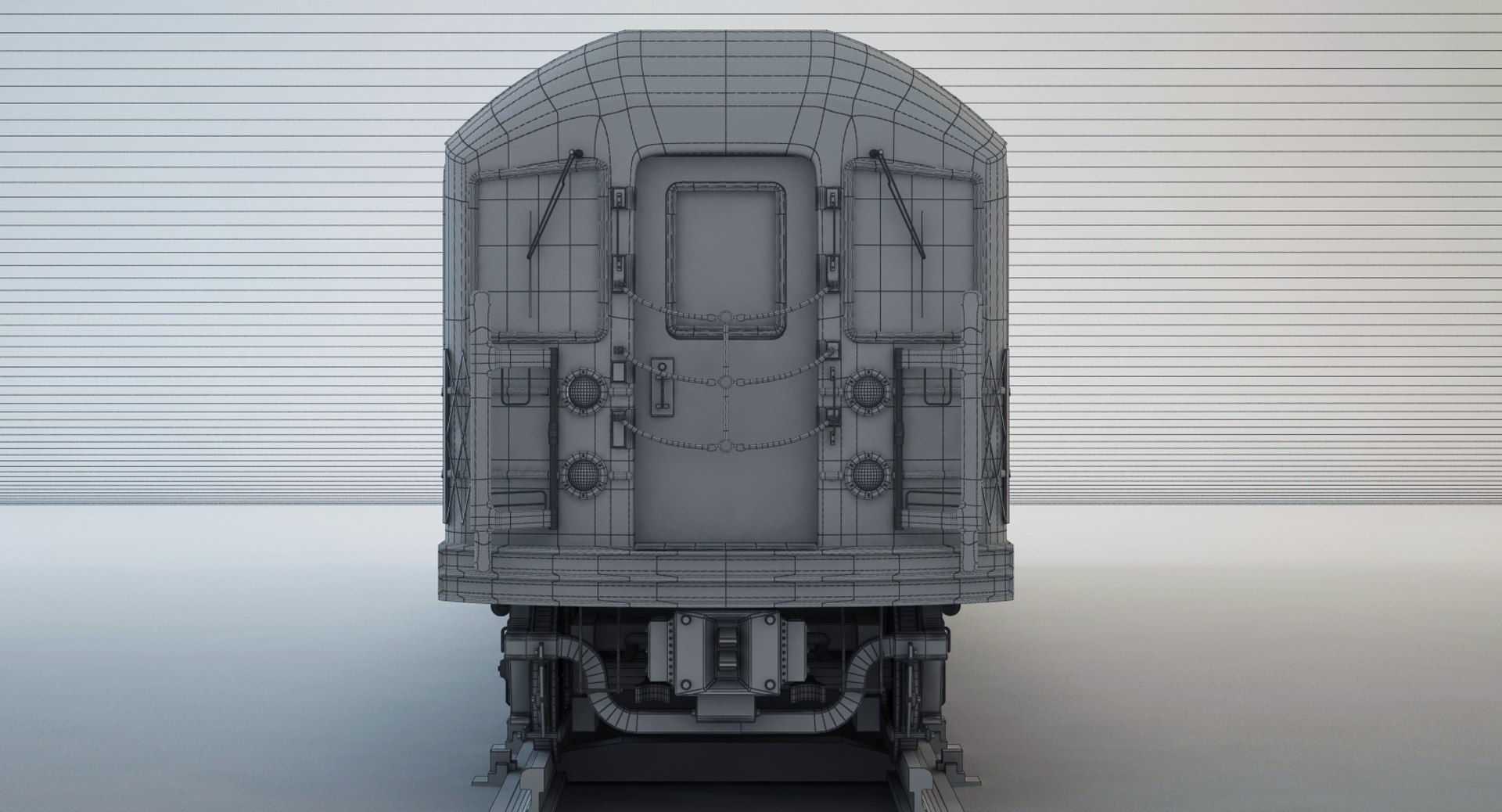 new york r62 subway train 3d model