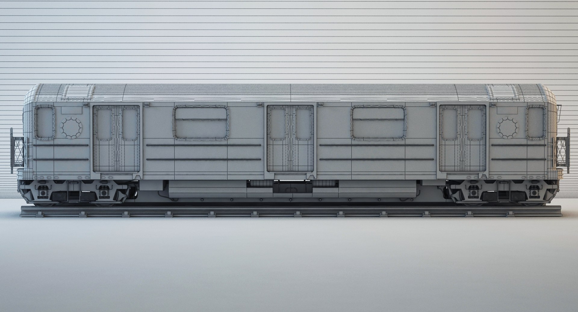 new york r62 subway train 3d model