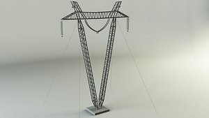 Power Tower Line 3d Model