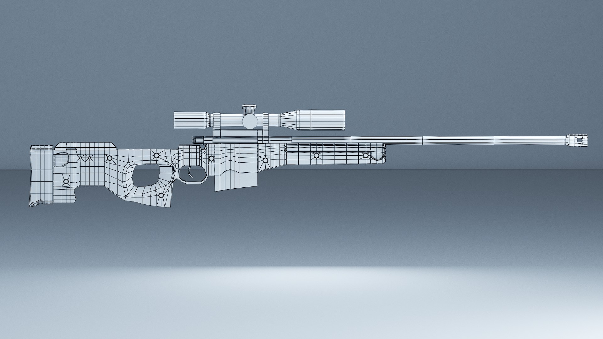 3D Arctic Warfare Magnum Blue - TurboSquid 1553518