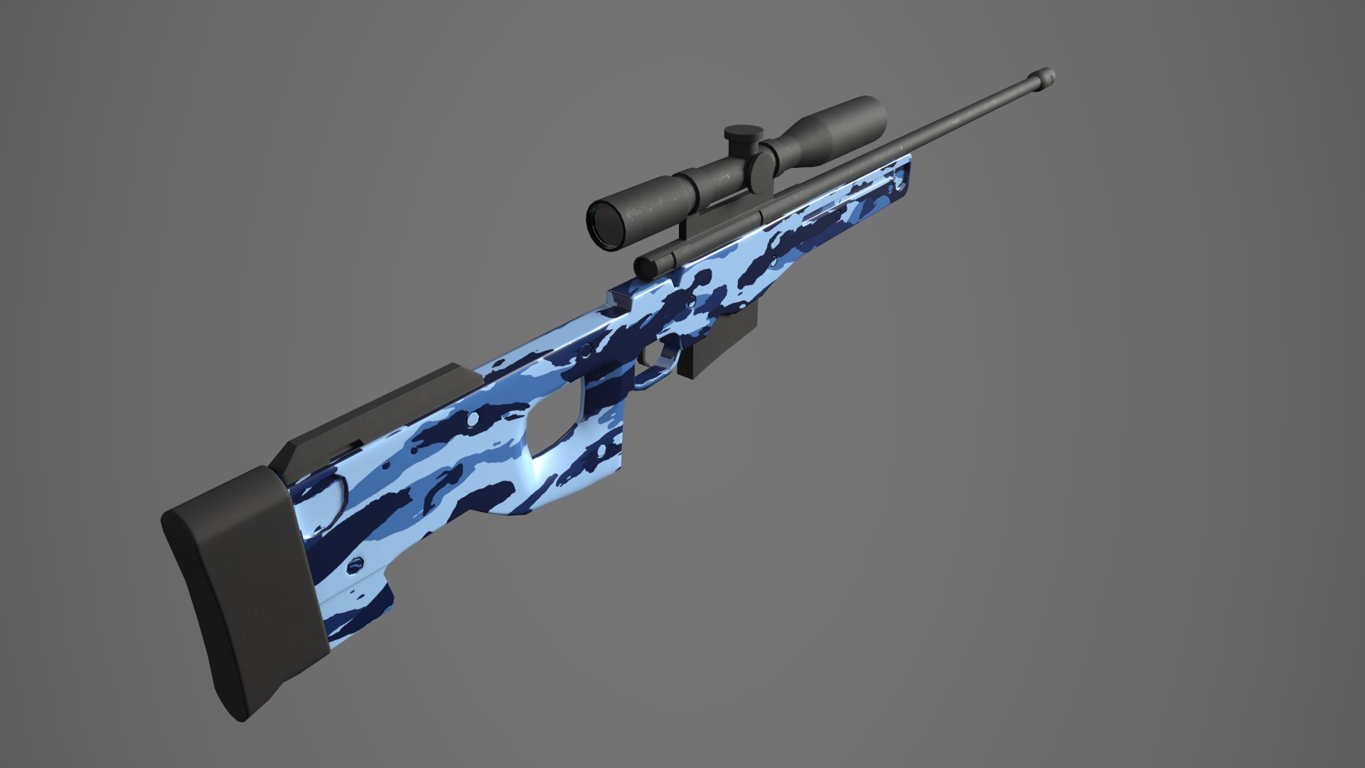 3D Arctic Warfare Magnum Blue - TurboSquid 1553518