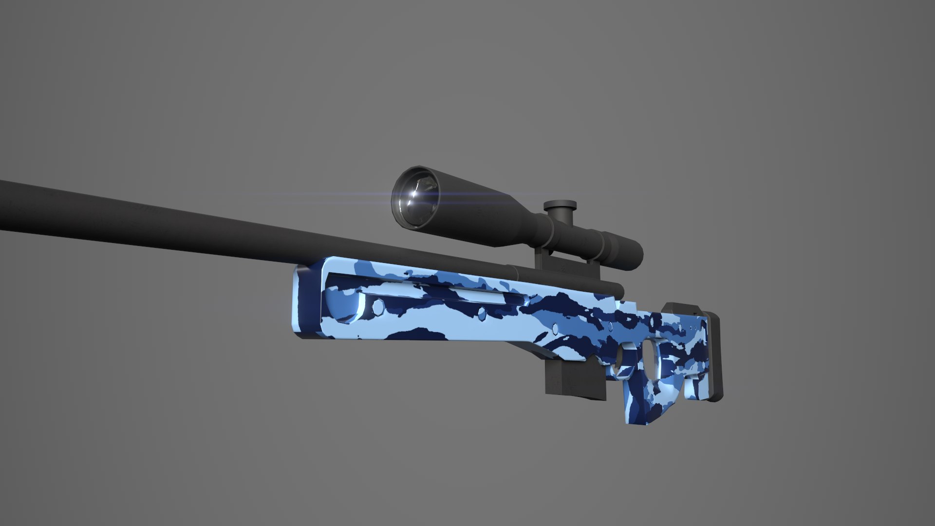 3D Arctic Warfare Magnum Blue - TurboSquid 1553518