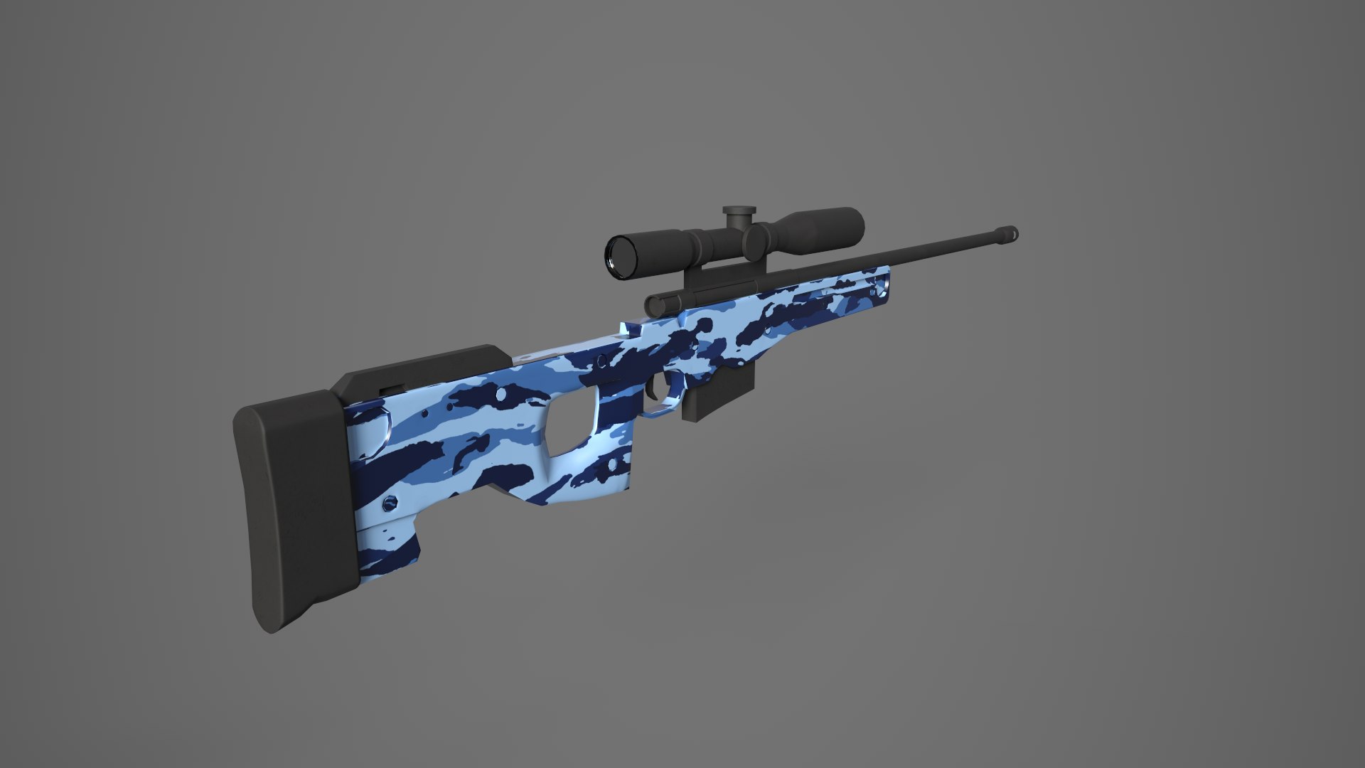 3D Arctic Warfare Magnum Blue - TurboSquid 1553518