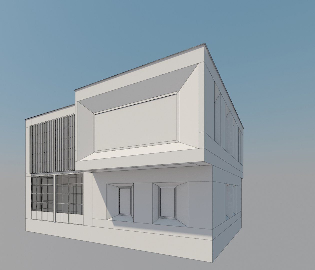 Optimized Small Office Building 3d Obj