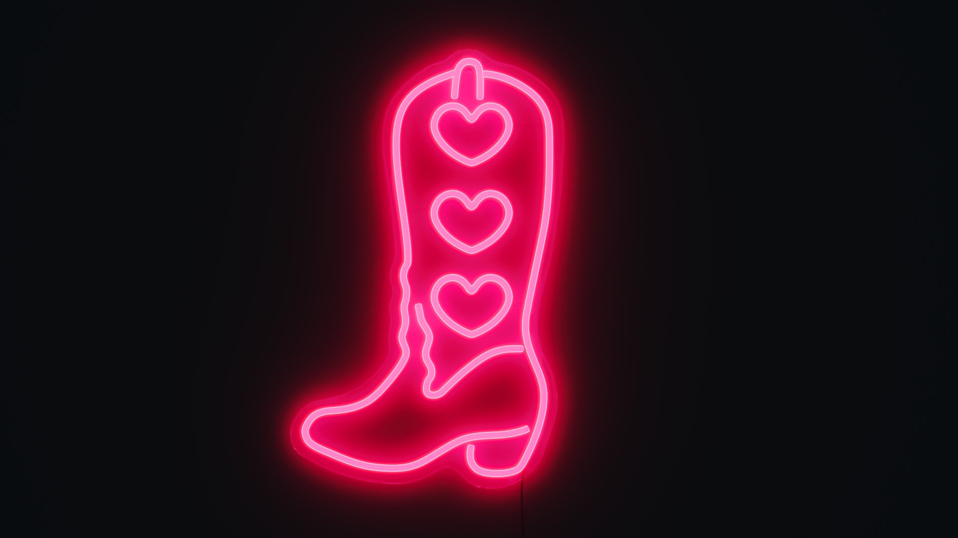 Cowgirl Boot Neon Sign model - TurboSquid 2132835