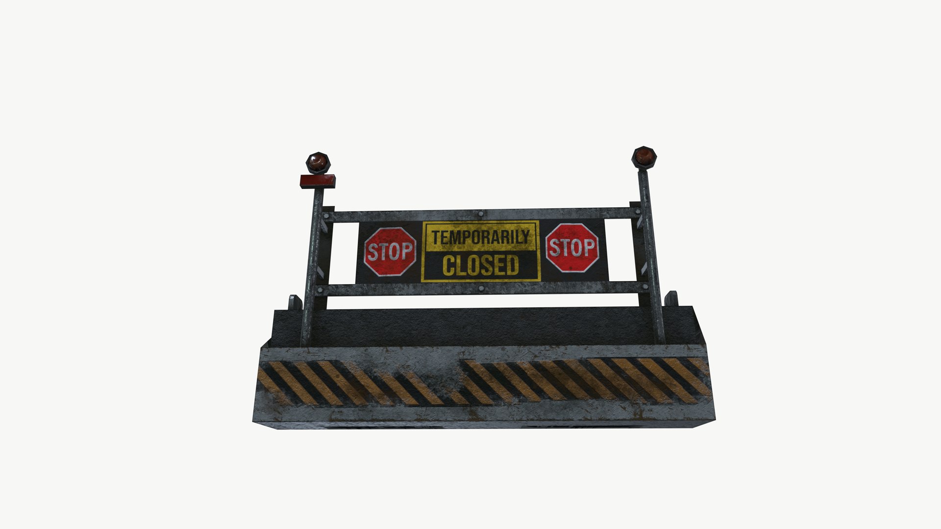 Barrier 3D Model - TurboSquid 2330061