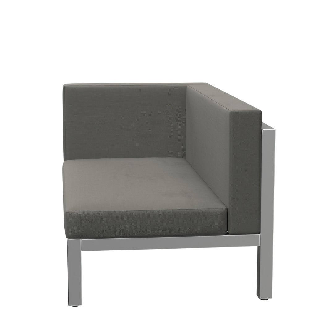 3D Model Metal Base And Upholstred Seat Sectional Sofa PBR - TurboSquid ...