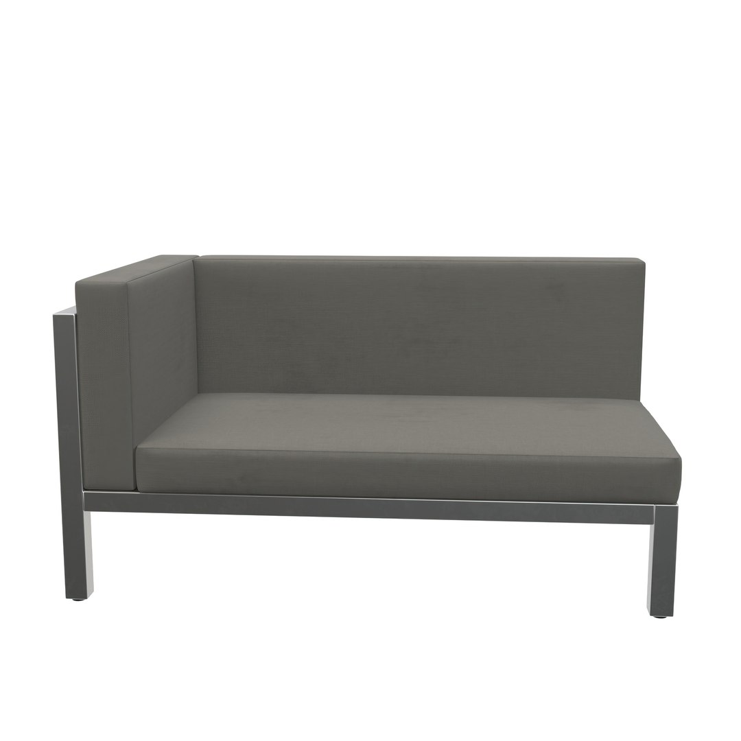 3D Model Metal Base And Upholstred Seat Sectional Sofa PBR - TurboSquid ...
