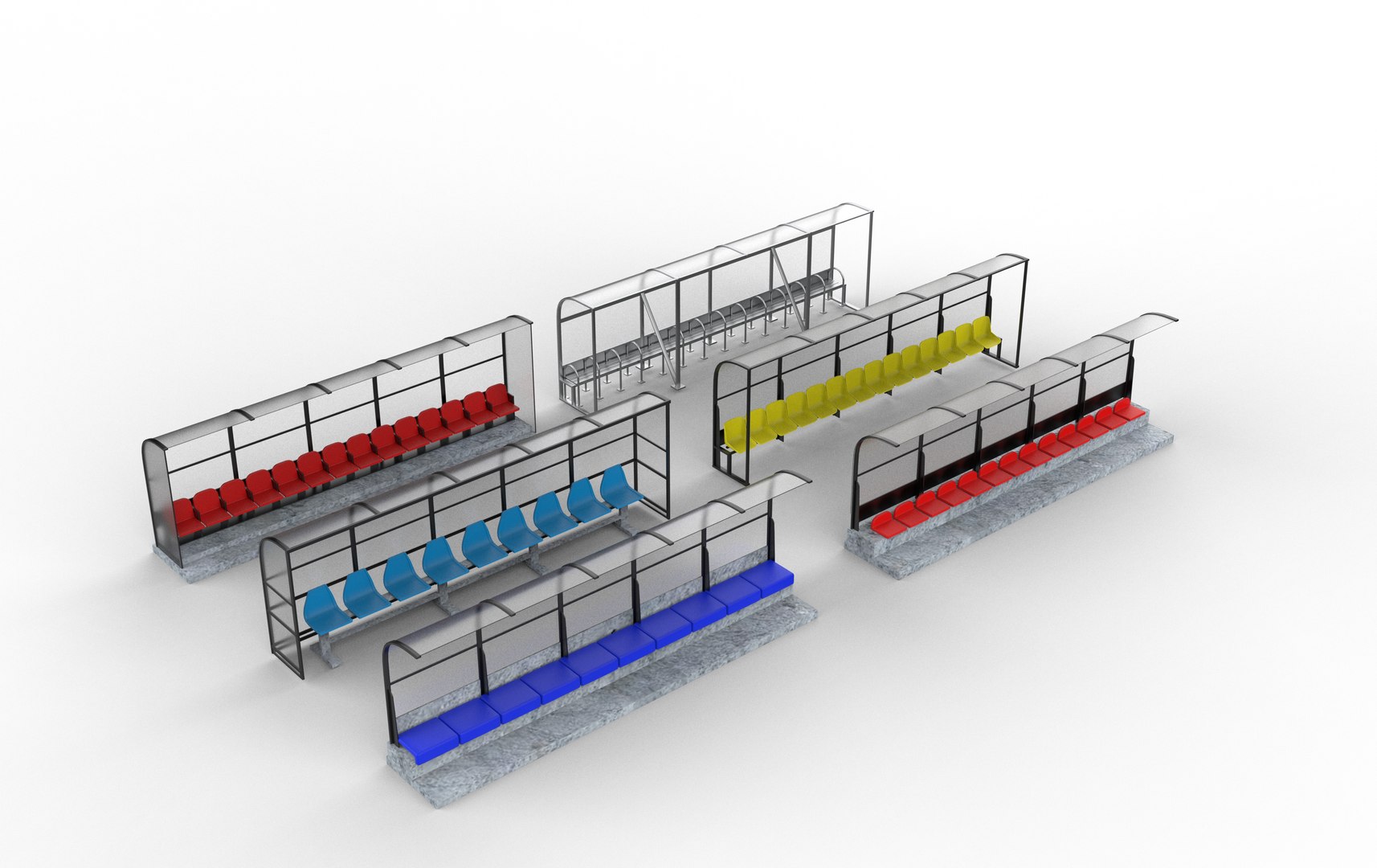 3D Soccer Bench 3D Model Model - TurboSquid 2447223
