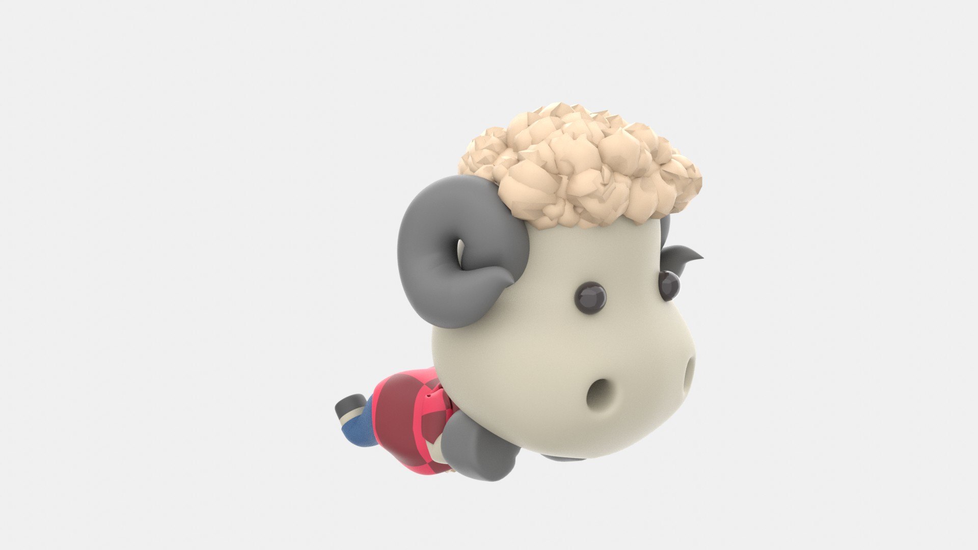 Cute Sheep 3D Illustration 3D Model - TurboSquid 2238814