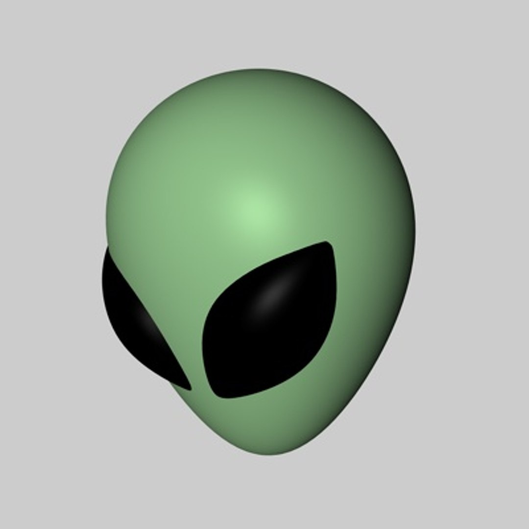 Alien Head Icon 3d 3ds