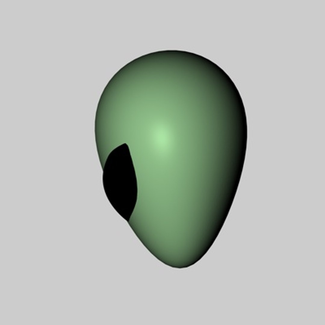 Alien Head Icon 3d 3ds