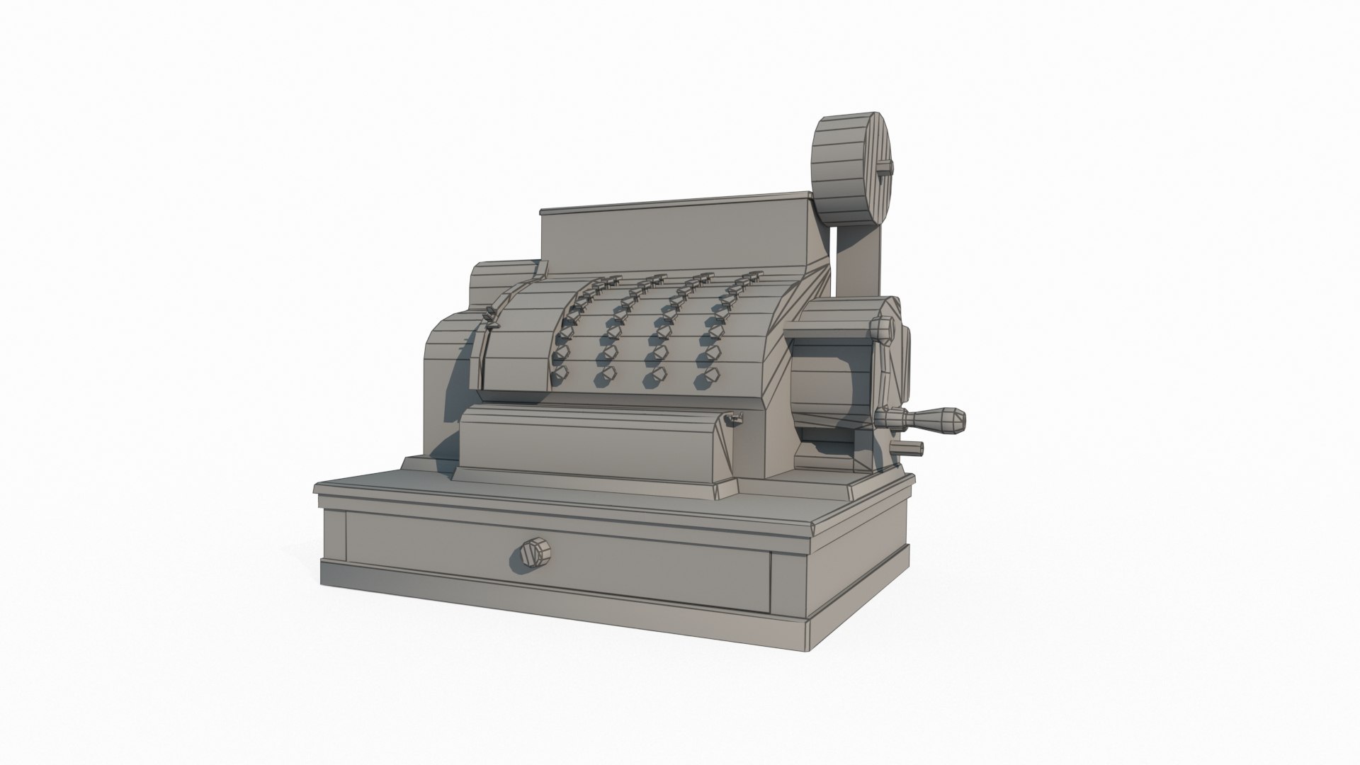 3D Model Old Style Cash Register - TurboSquid 2267911
