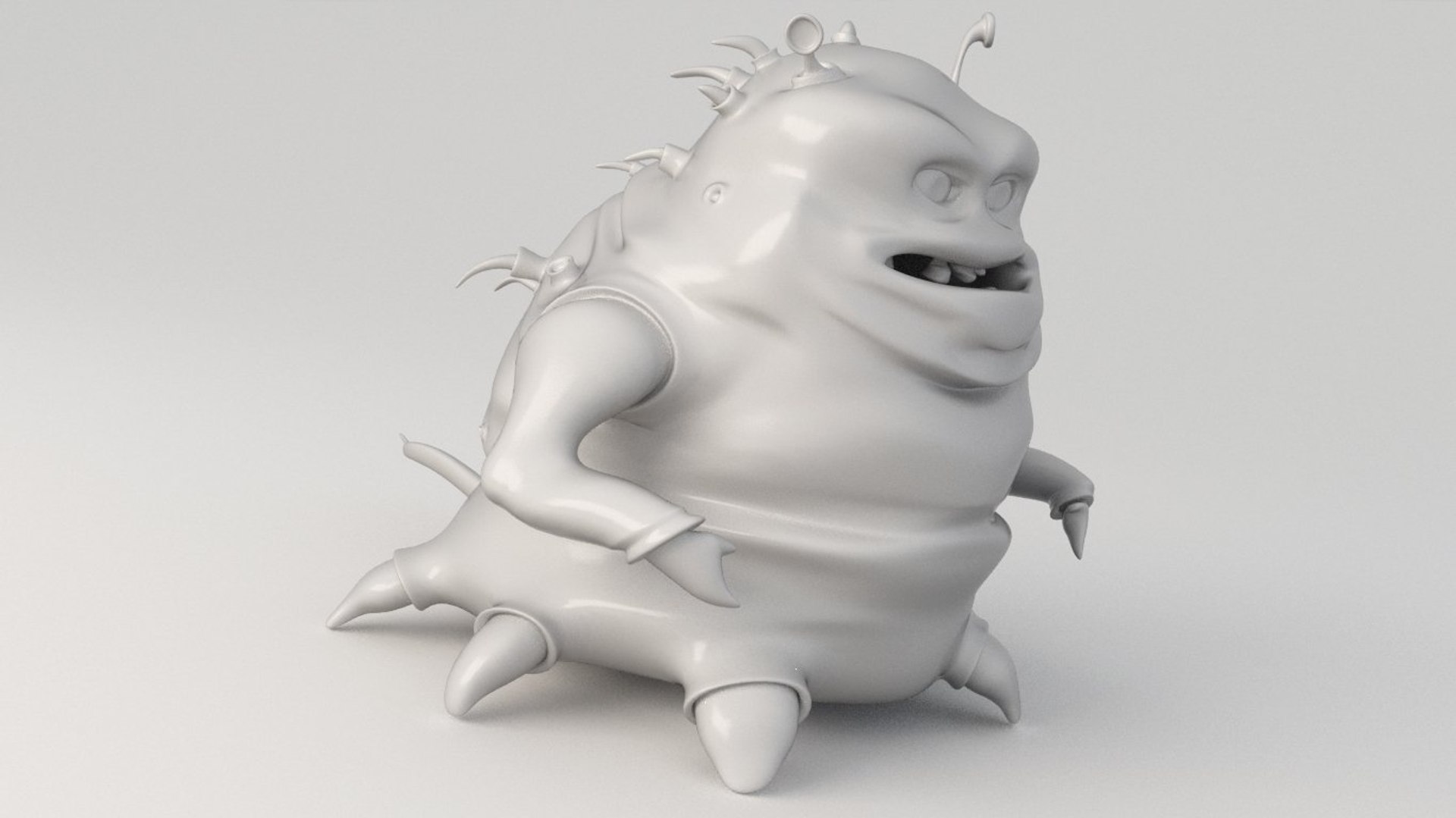 Microbe Virus Monster Model - TurboSquid 1524559