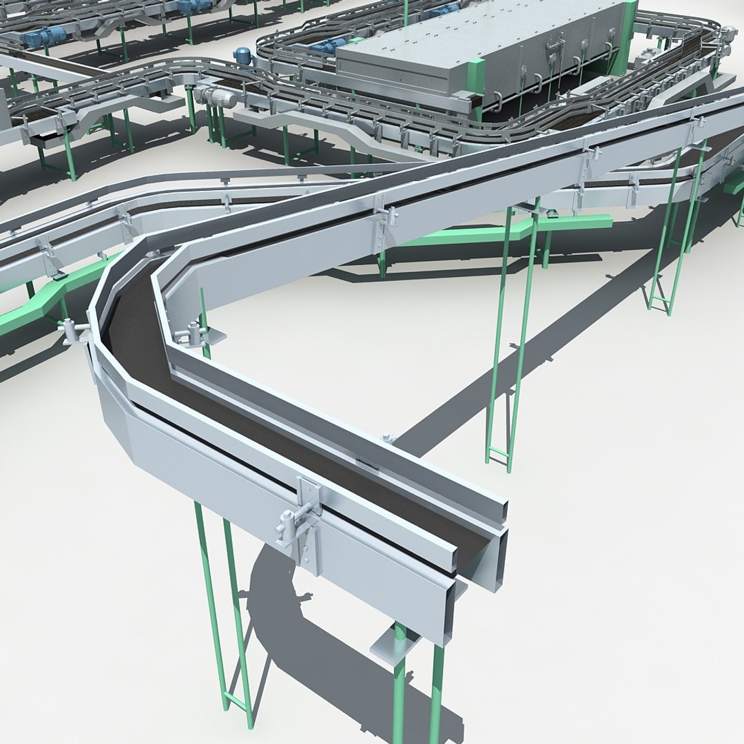 3D Model Conveyor Warehouse Industrial - TurboSquid 1372414