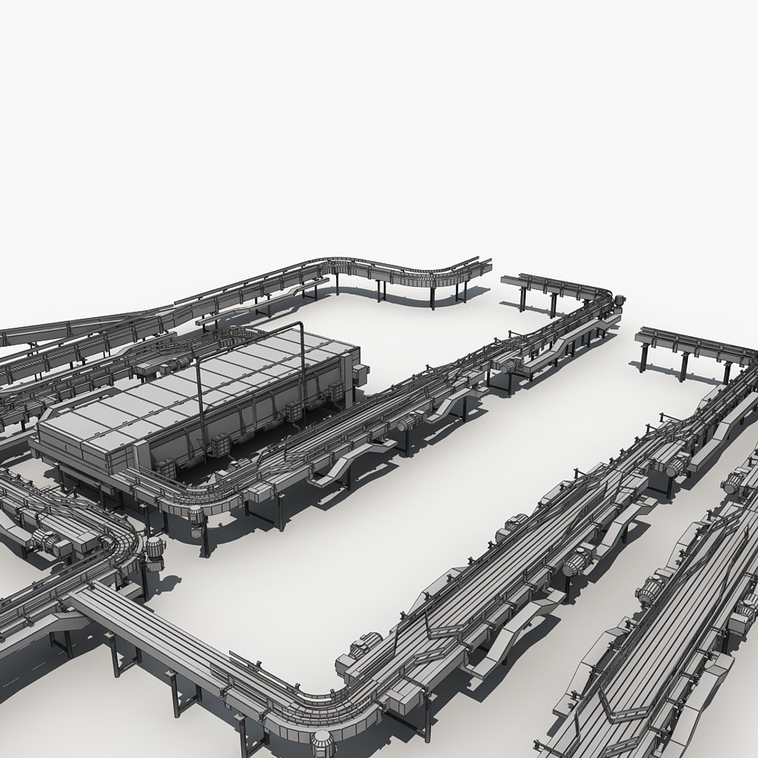 3D Model Conveyor Warehouse Industrial - TurboSquid 1372414