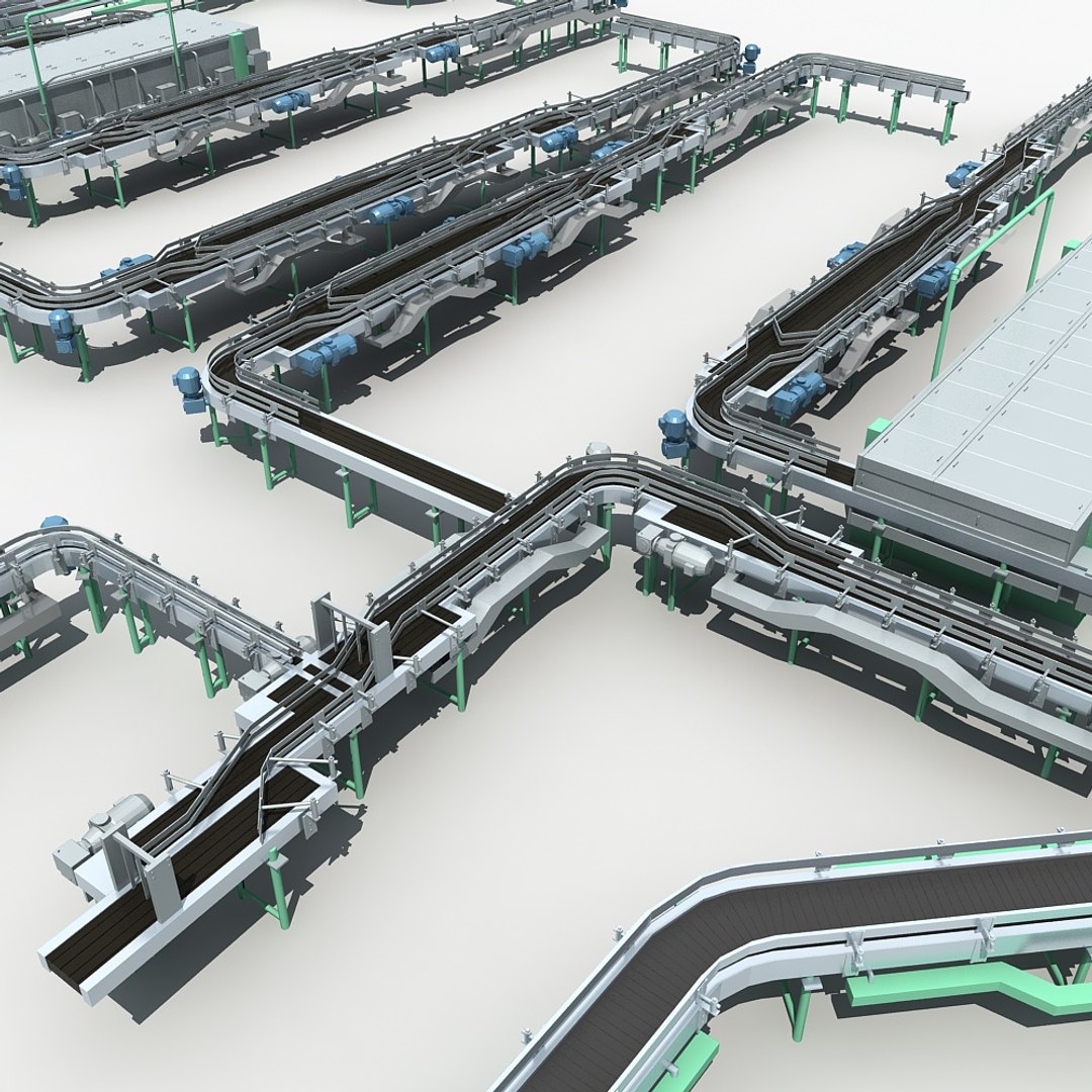 3D Model Conveyor Warehouse Industrial - TurboSquid 1372414