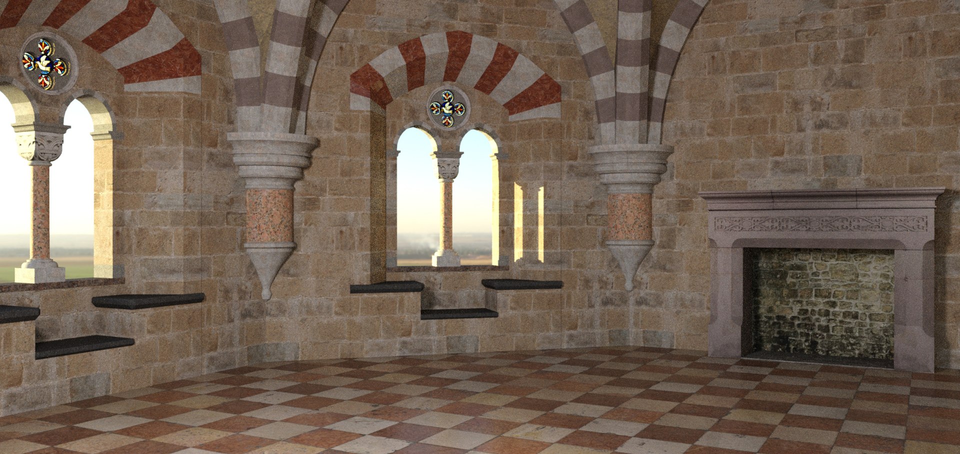 Room castle romanesque 3D model - TurboSquid 1677274