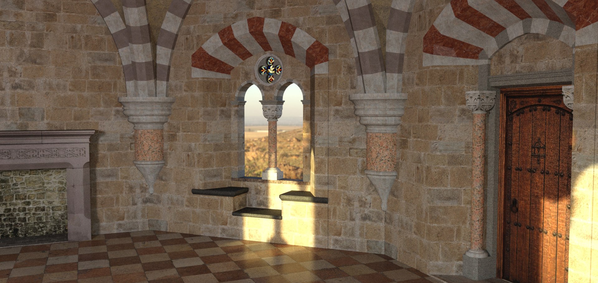 Room castle romanesque 3D model - TurboSquid 1677274