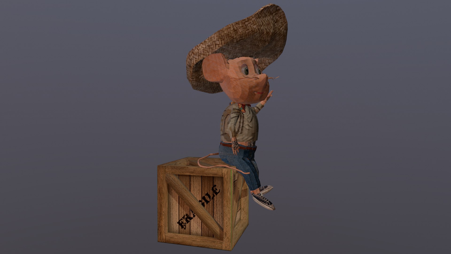 3D Mexican Mouse Crate Model - TurboSquid 1684649