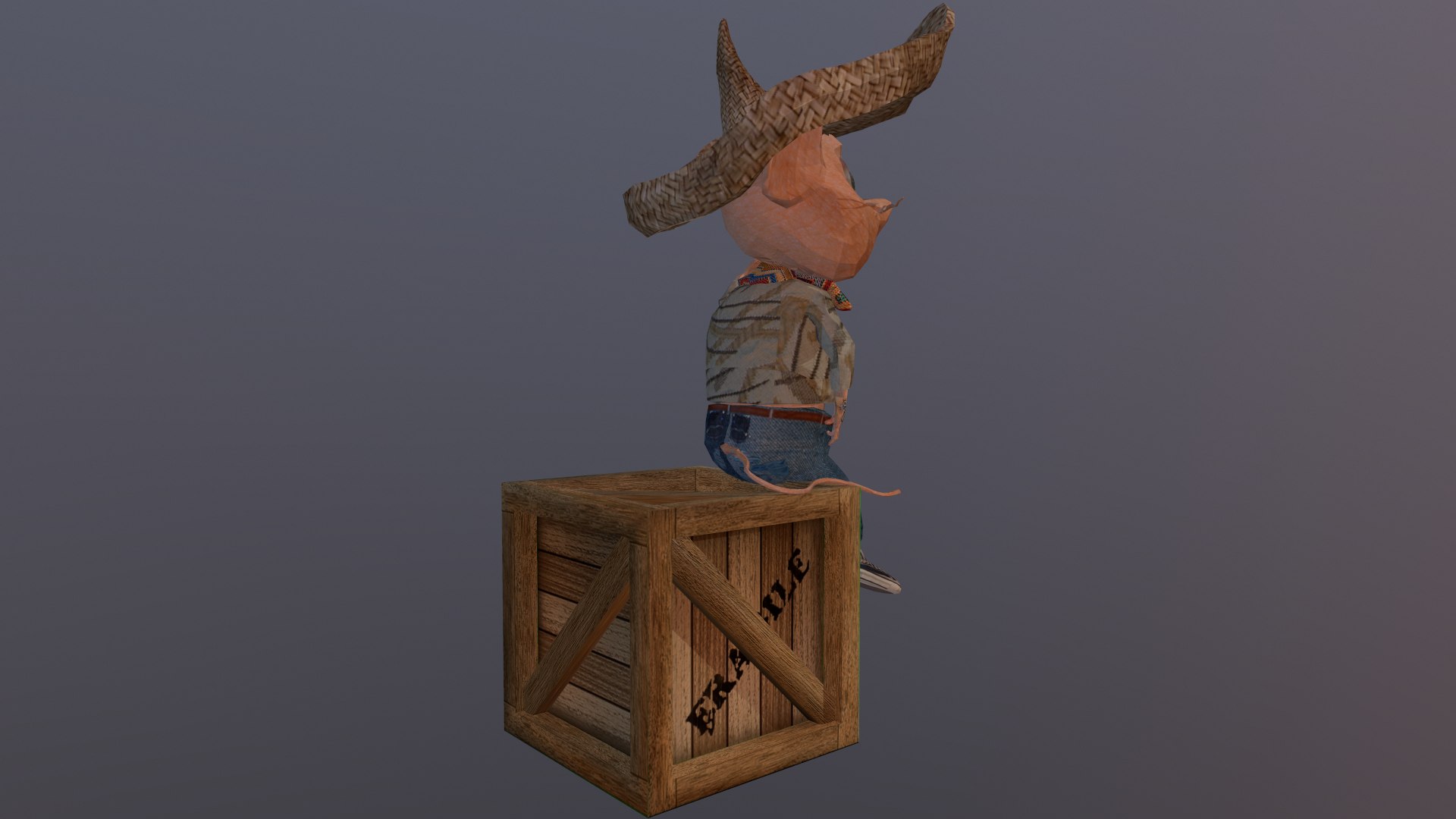 3D Mexican Mouse Crate Model - TurboSquid 1684649