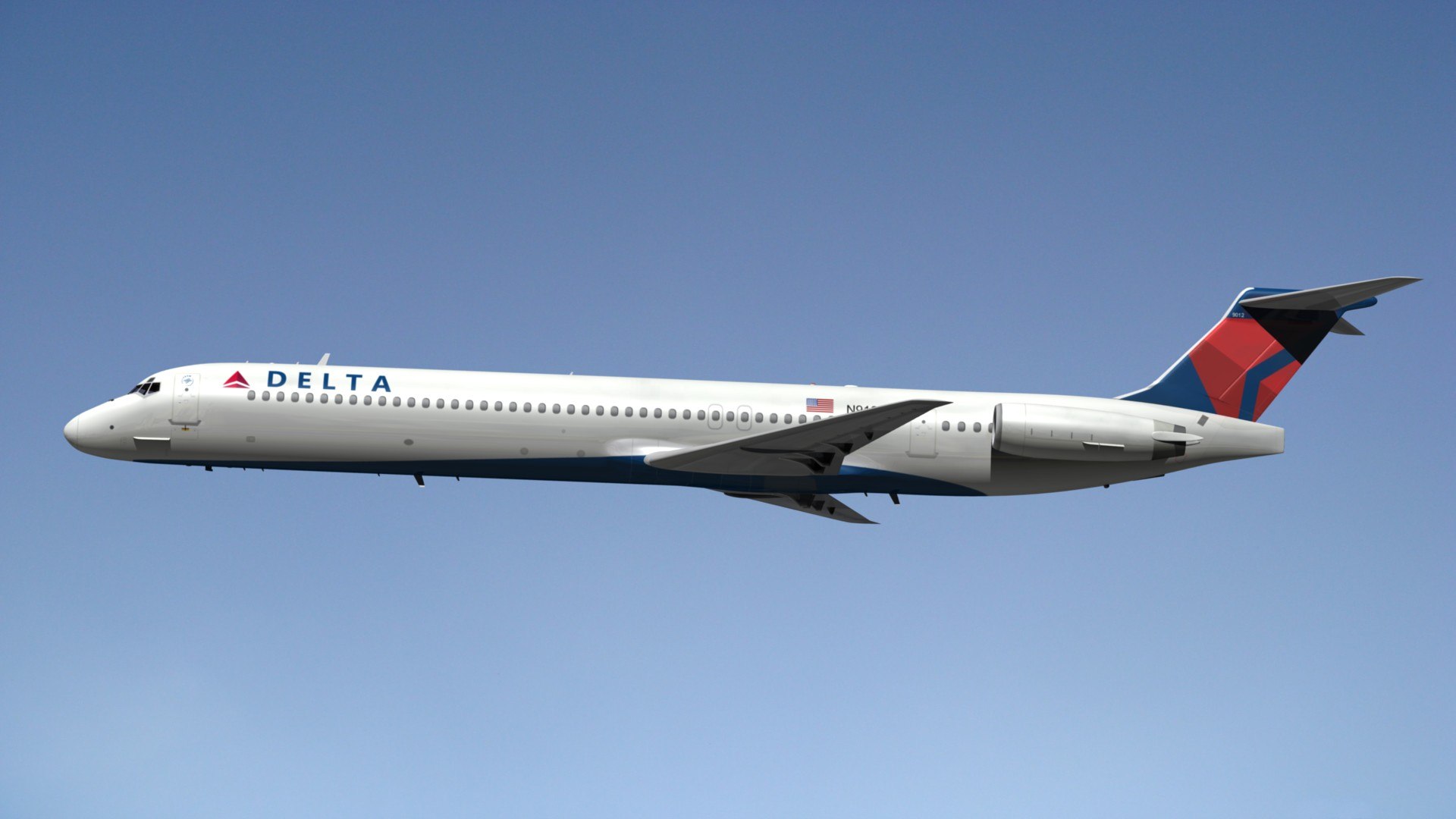 3d obj mcdonnell douglas delta air lines