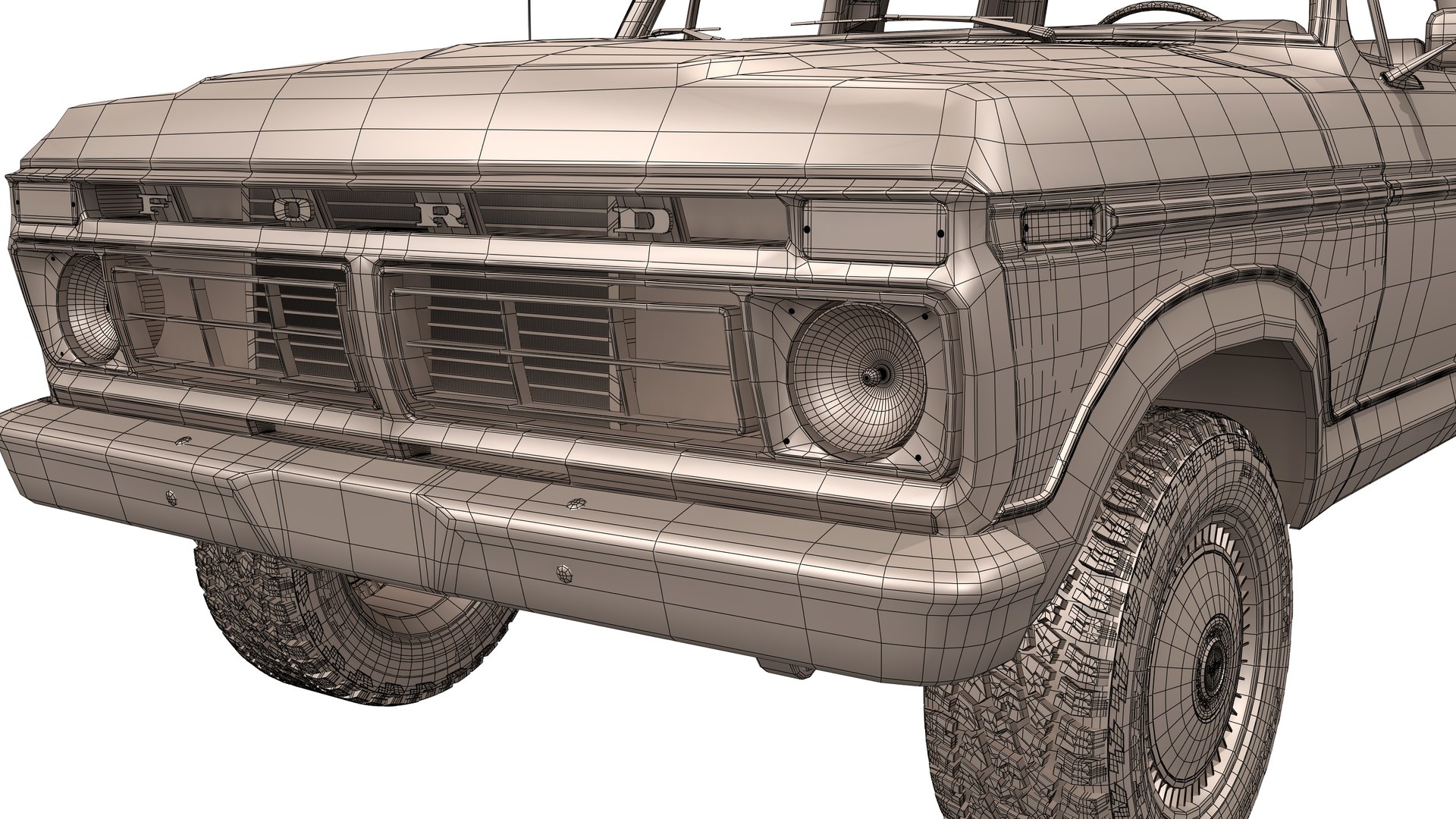 3D Ford F250 Crew Cab 1973 - 1979 - TurboSquid 1783342