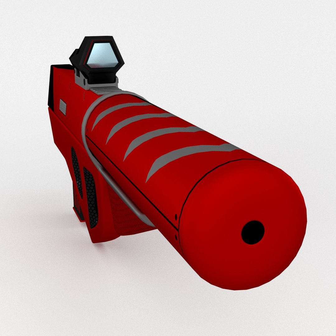Futuristic Rifle Suppressor Max