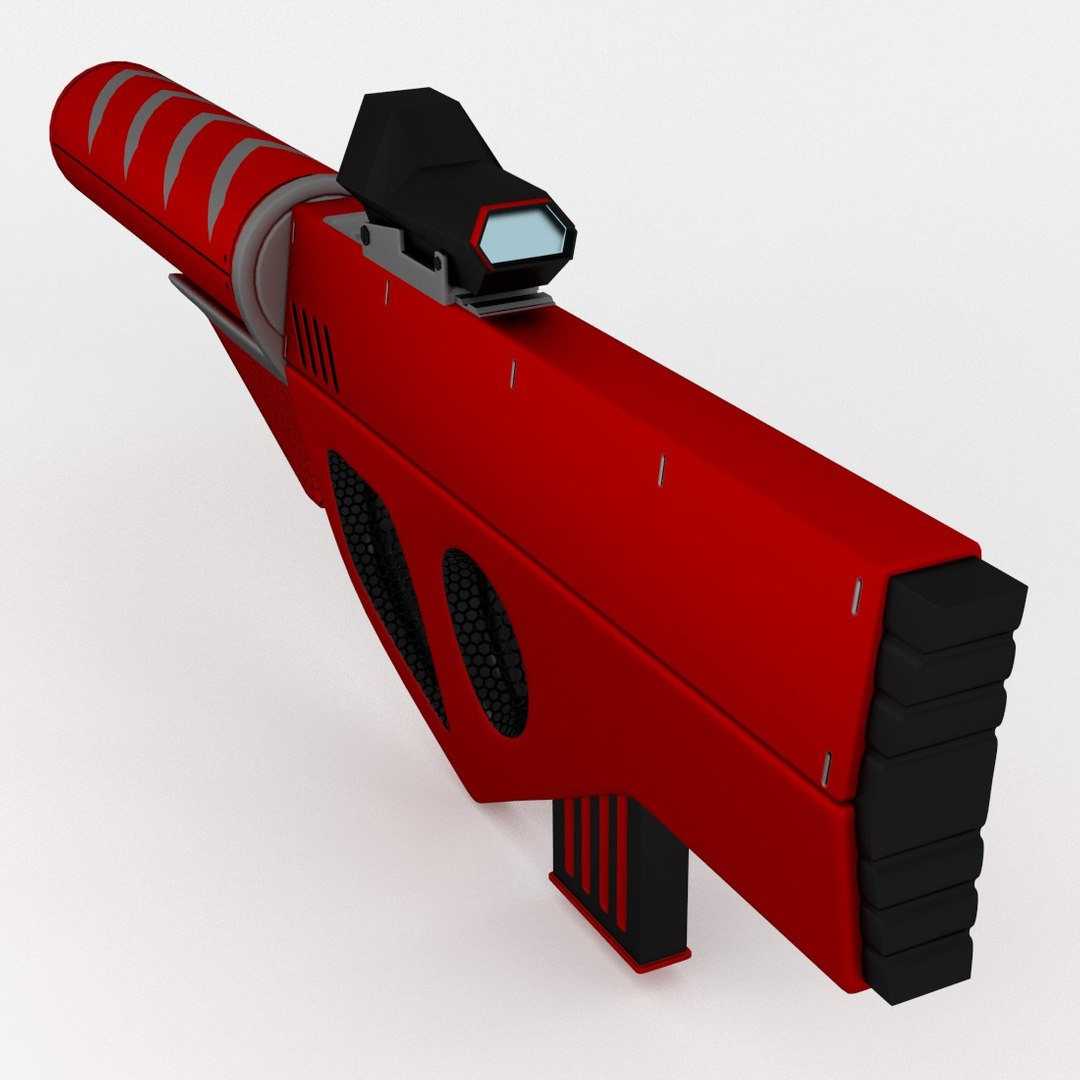 Futuristic Rifle Suppressor Max