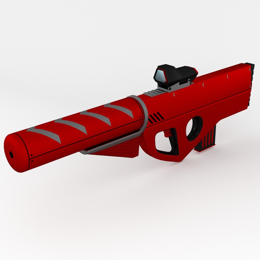 Futuristic Rifle Suppressor Max