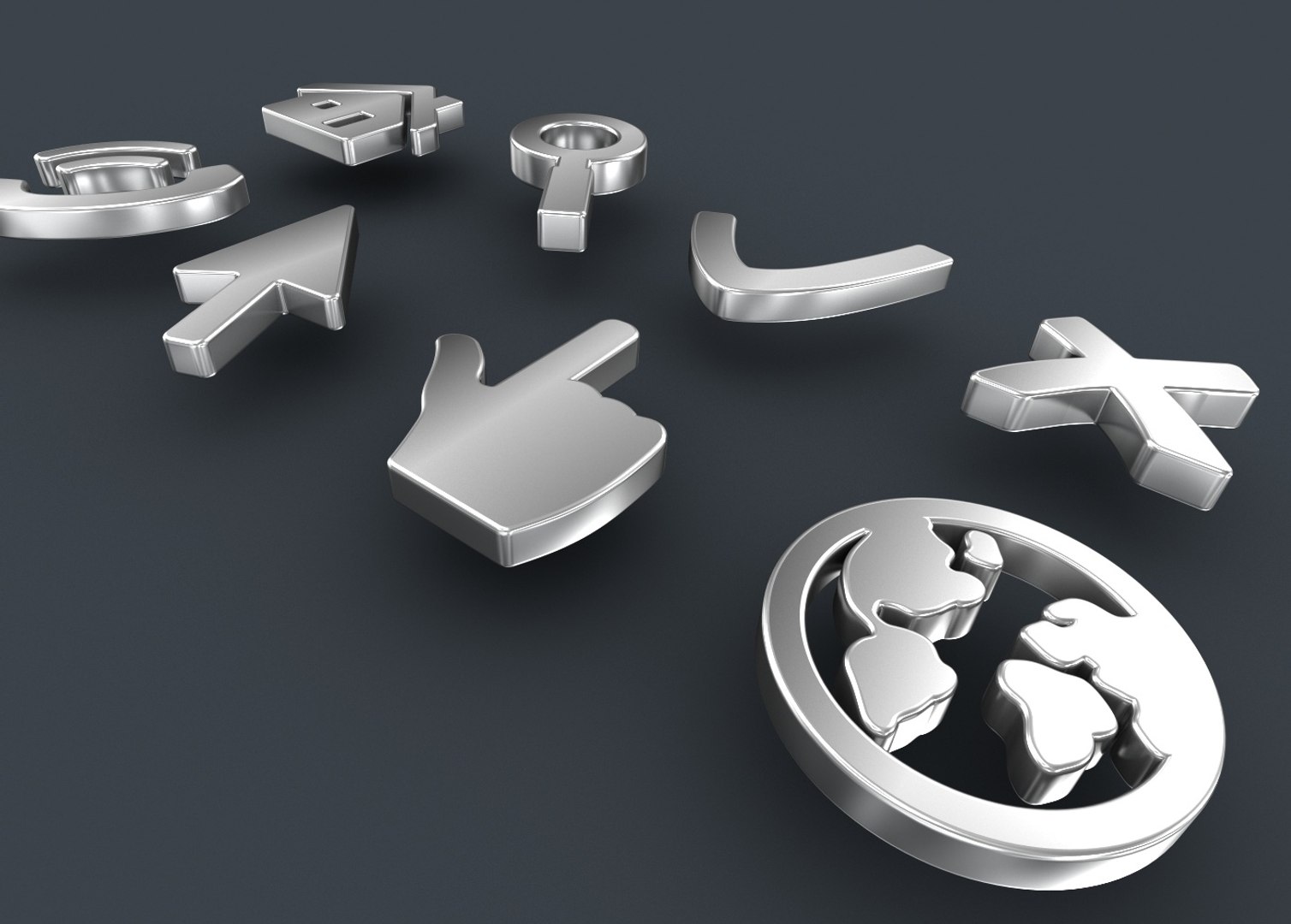 Web Icons Set 3D Model - TurboSquid 1261557
