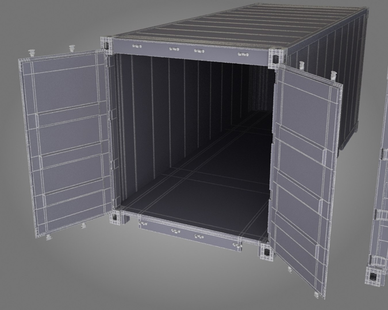 containers sets modeled 3d 3ds