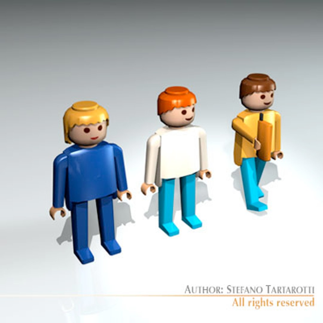 3d Model Plastic Figures Man Woman