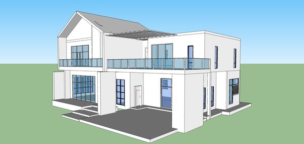 3d model 3 house