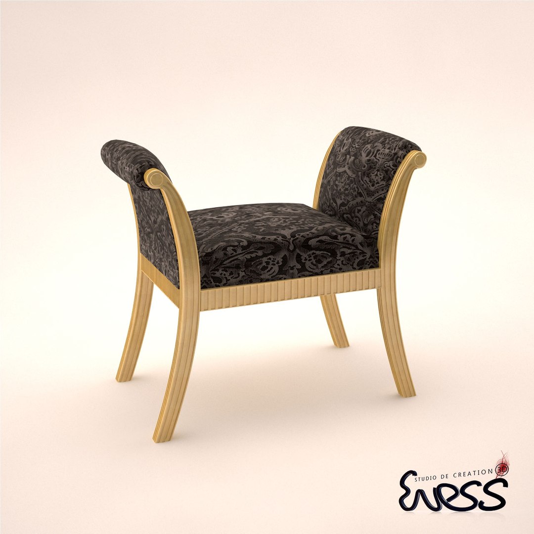 3d model bench j r scott