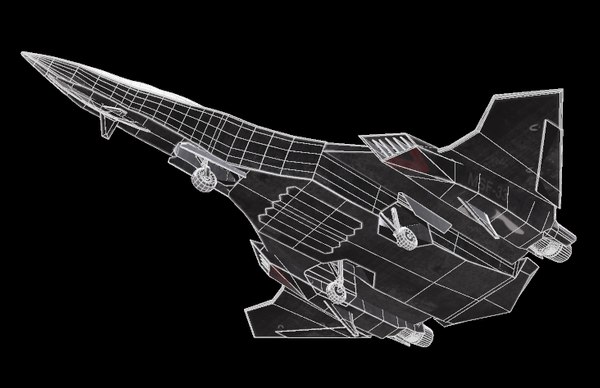 modelo 3d Avión de concepto futurista de combate multiusos sigiloso MSF ...