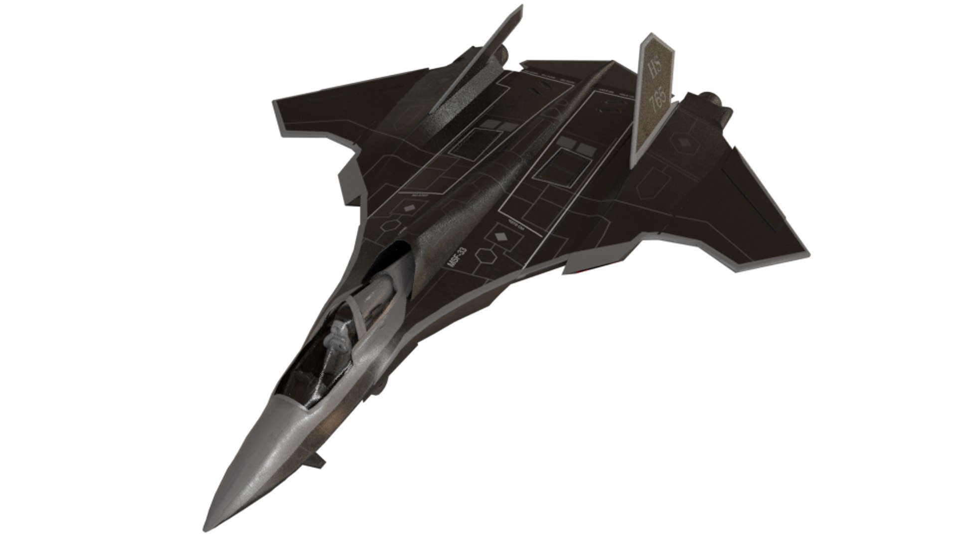 Msf-33 Stealth Multirole Fighter 3D Model - TurboSquid 1550015