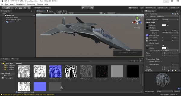 modelo 3d Avión de concepto futurista de combate multiusos sigiloso MSF ...