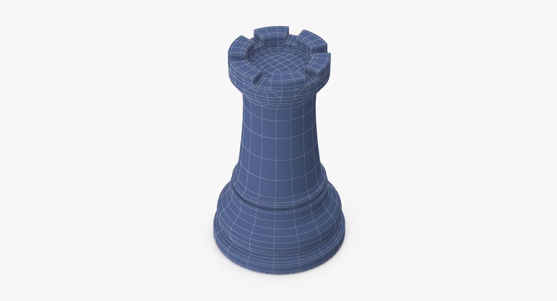 Chess Pieces Rook White 3d Obj