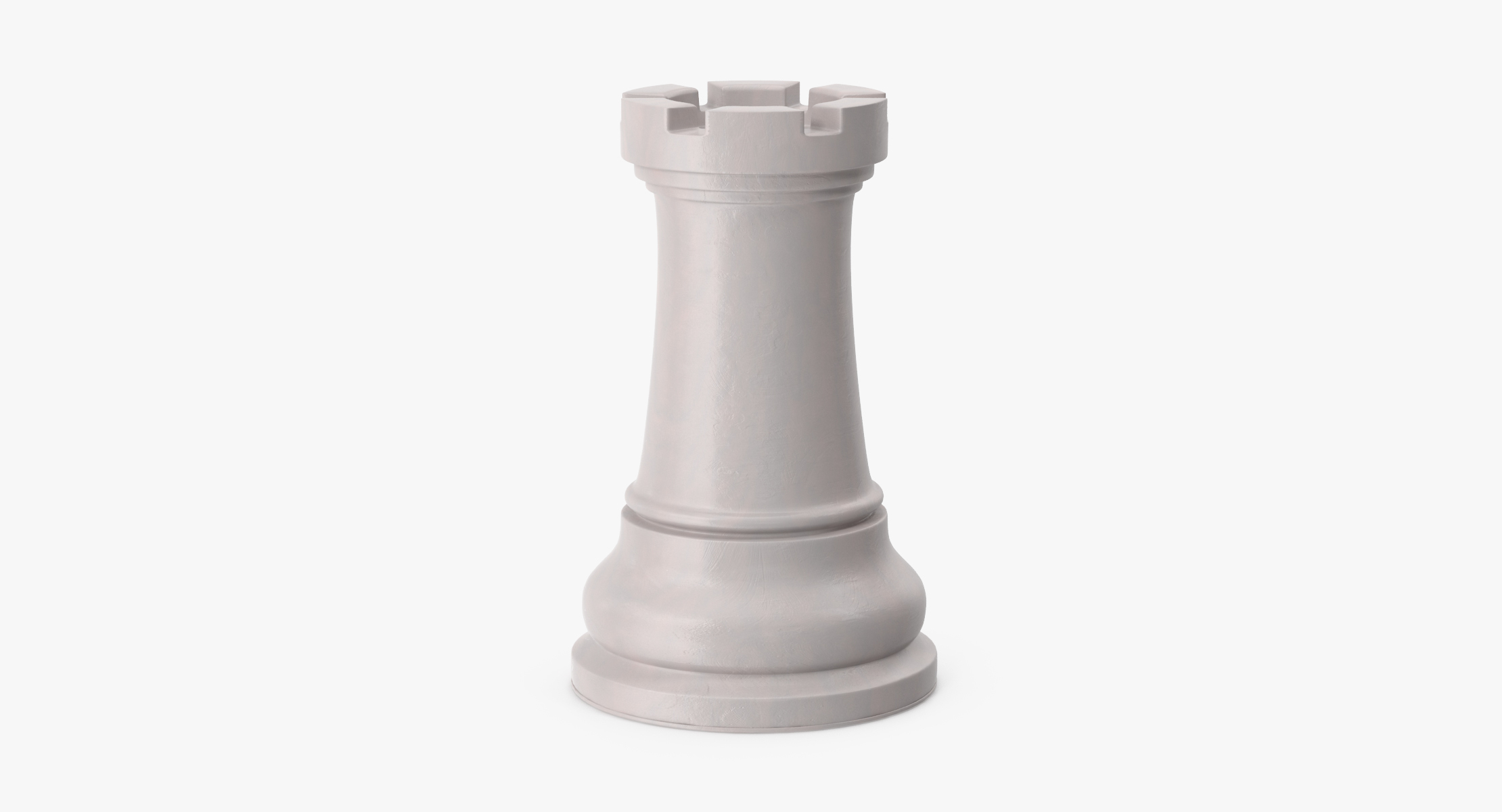 chess pieces rook white 3d obj