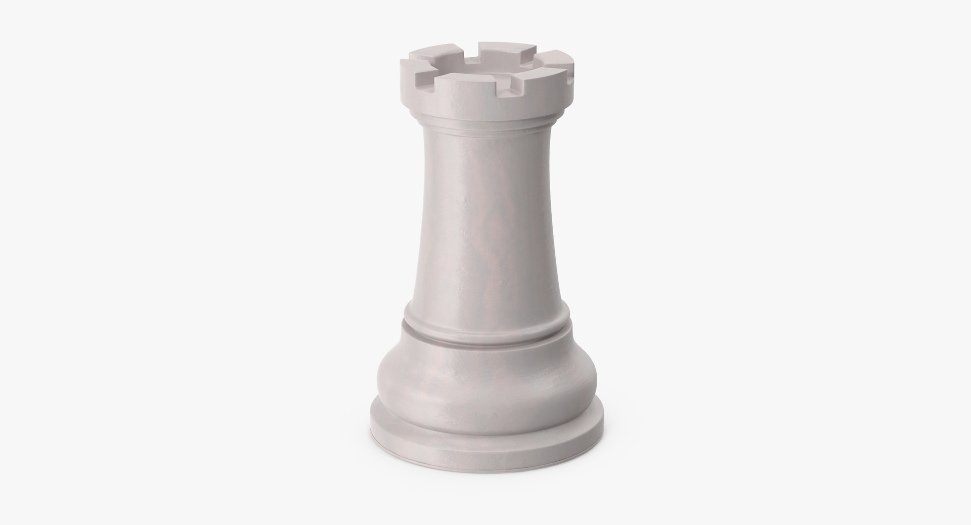 Chess Pieces Rook White 3d Obj