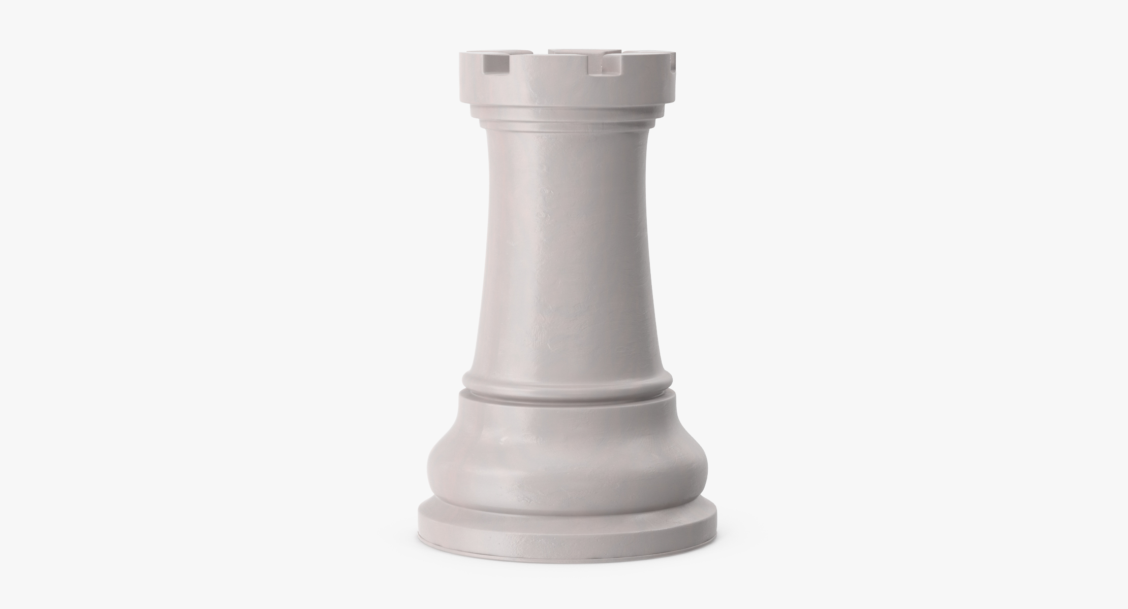 chess pieces rook white 3d obj