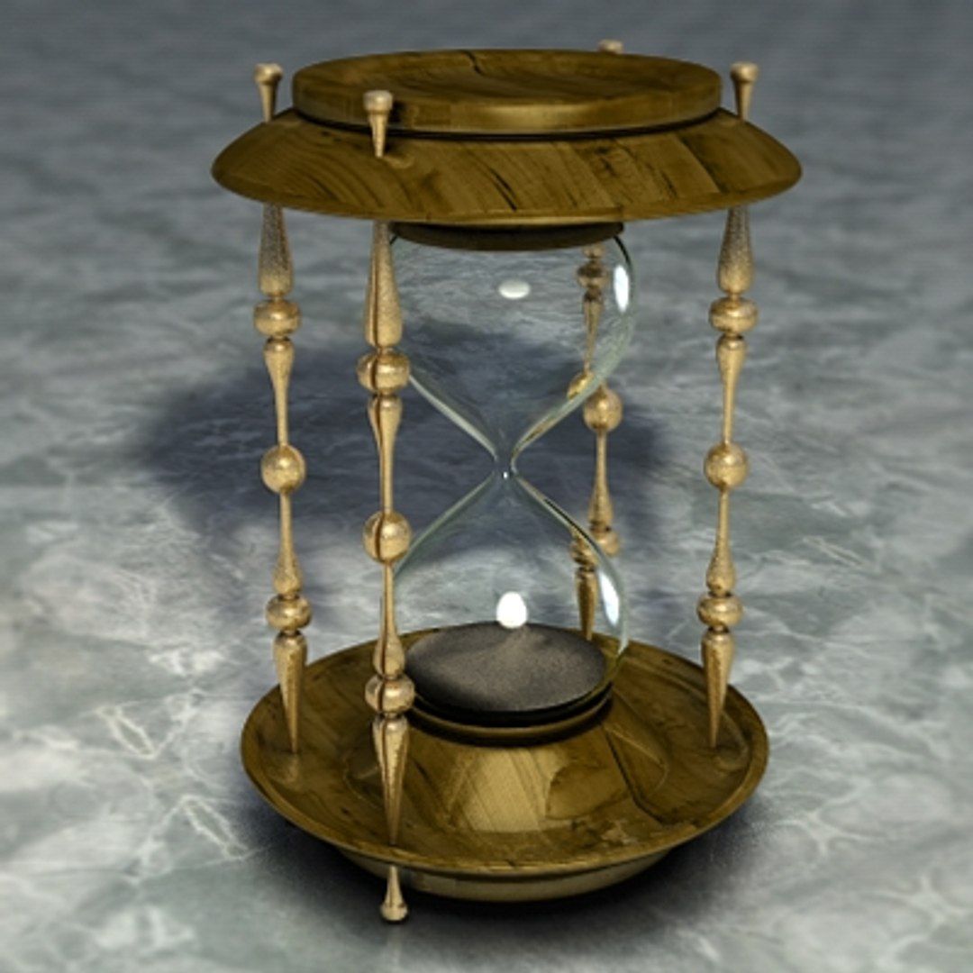 3d Hourglass Glass Model
