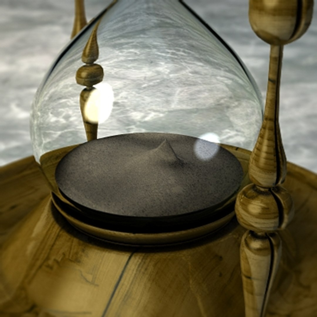3d Hourglass Glass Model