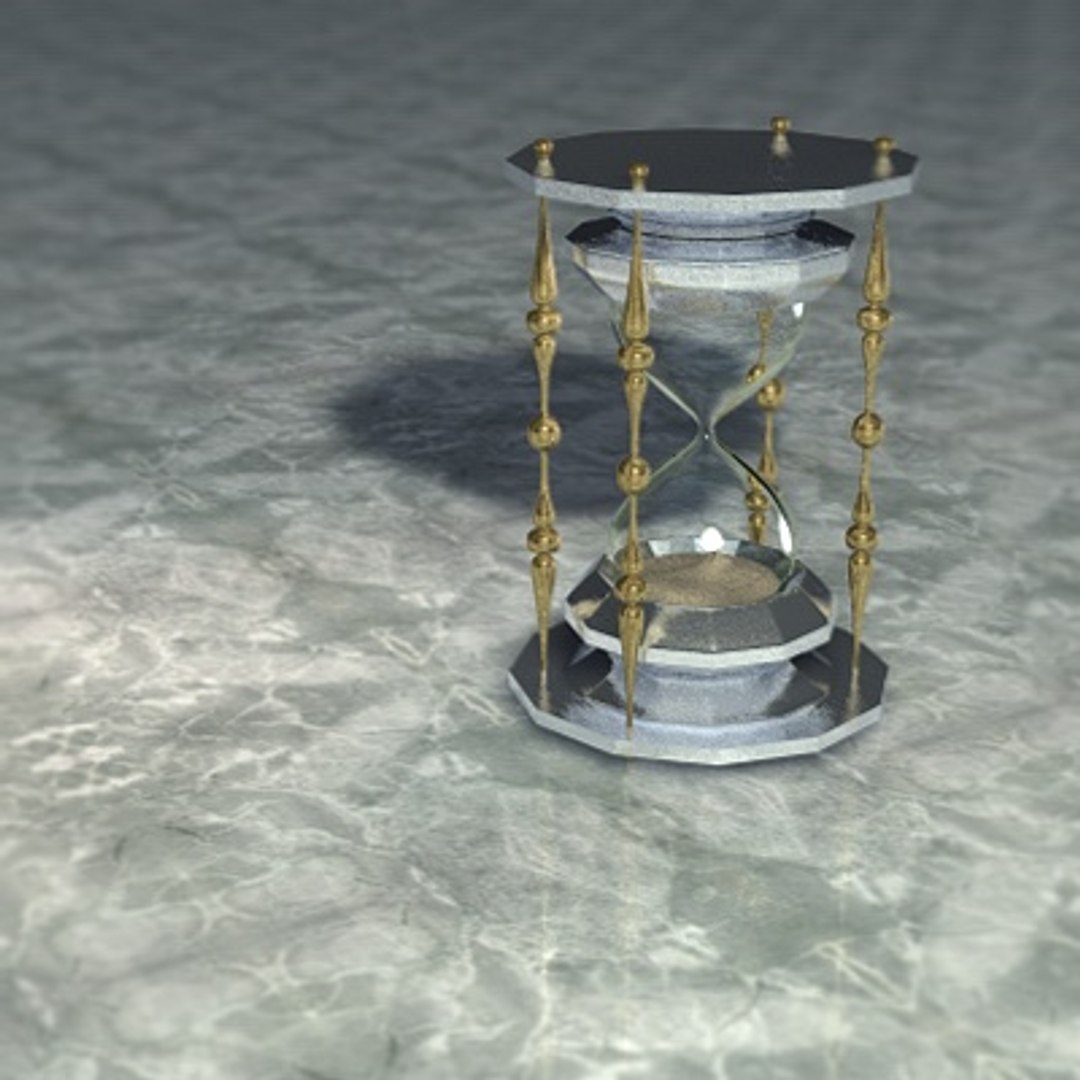 3d Hourglass Glass Model