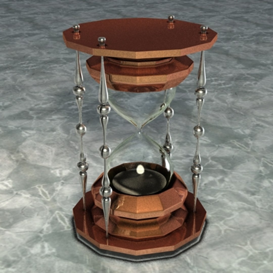 3d Hourglass Glass Model